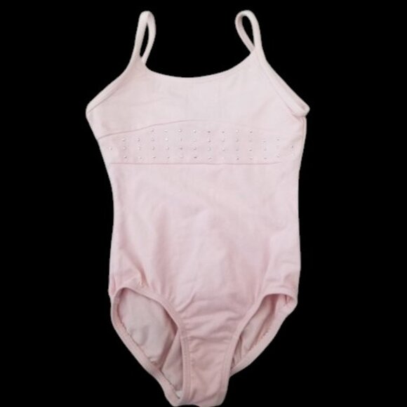 Danskin | Costumes | Danskin Freestyle Pink Beaded Sleeveless Leotard ...